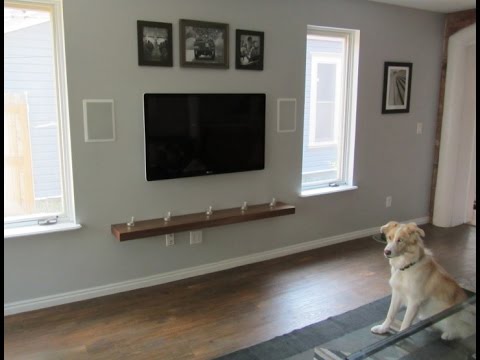 Gray Floating Shelves