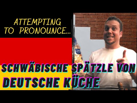 The German Gist: American tries to pronounce "Schwäbische Spätzle von Deutsche Küche" #shorts