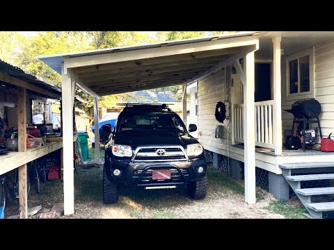 How To BUILD a LEAN-TO CARPORT | 12x20 Covered Shelter | Minimalist Design