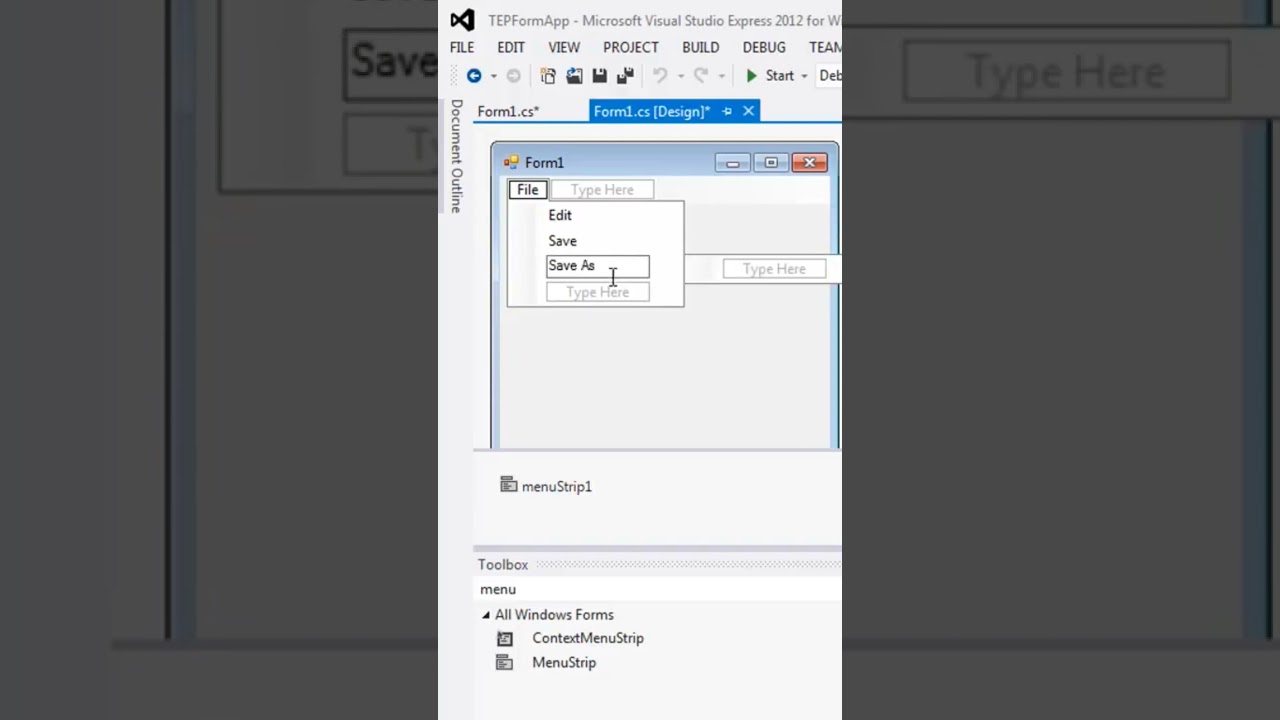 059 - How to use MenuStrips C# Tutorial