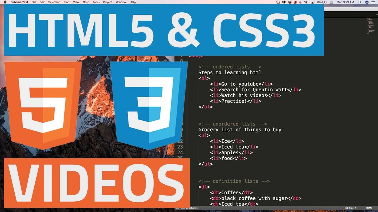 HTML5 and CSS3 beginner tutorial 10 - Videos