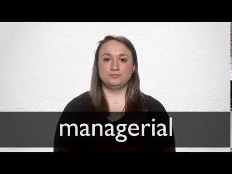 How to pronounce MANAGERIAL in British English