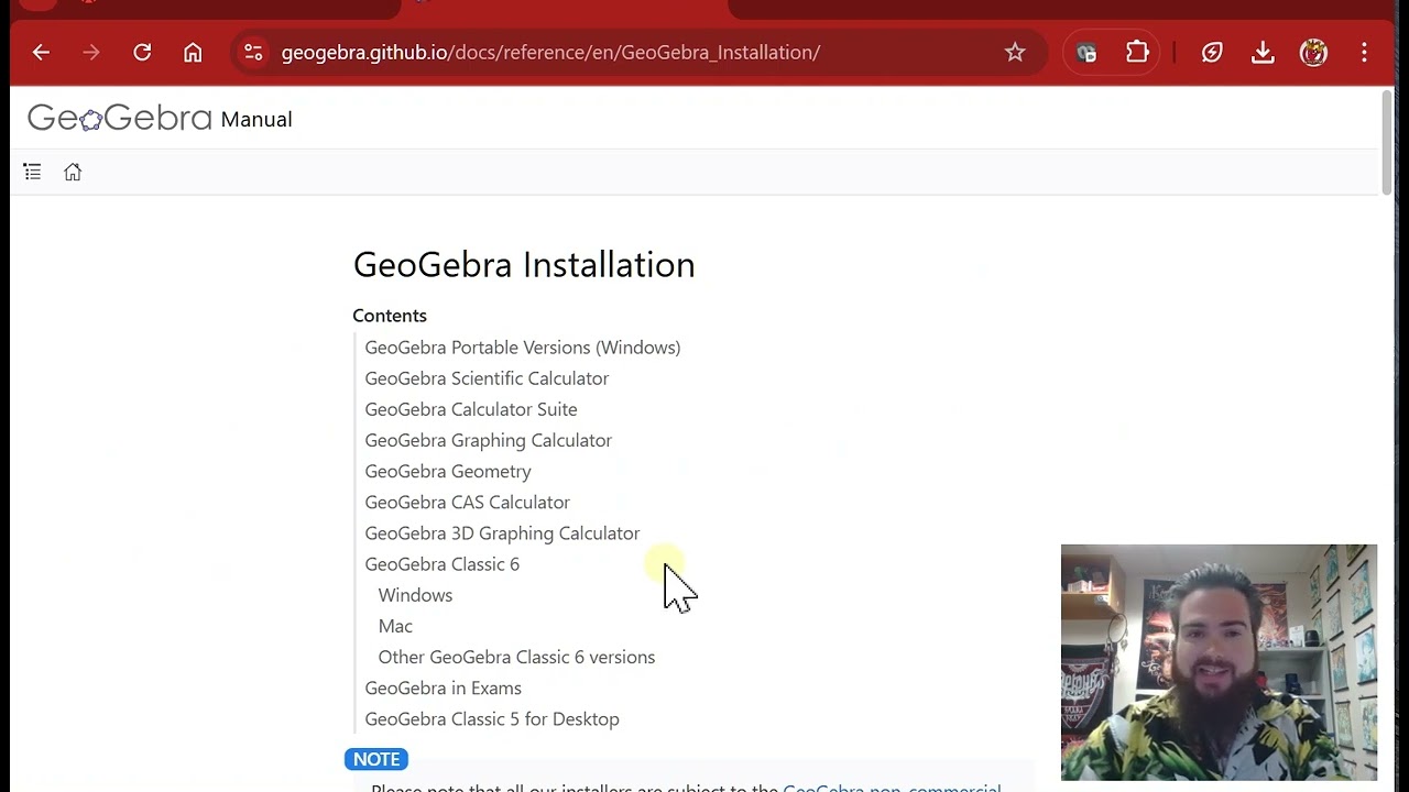 GeoGebra Installation for Math 1040 - Fall 2024