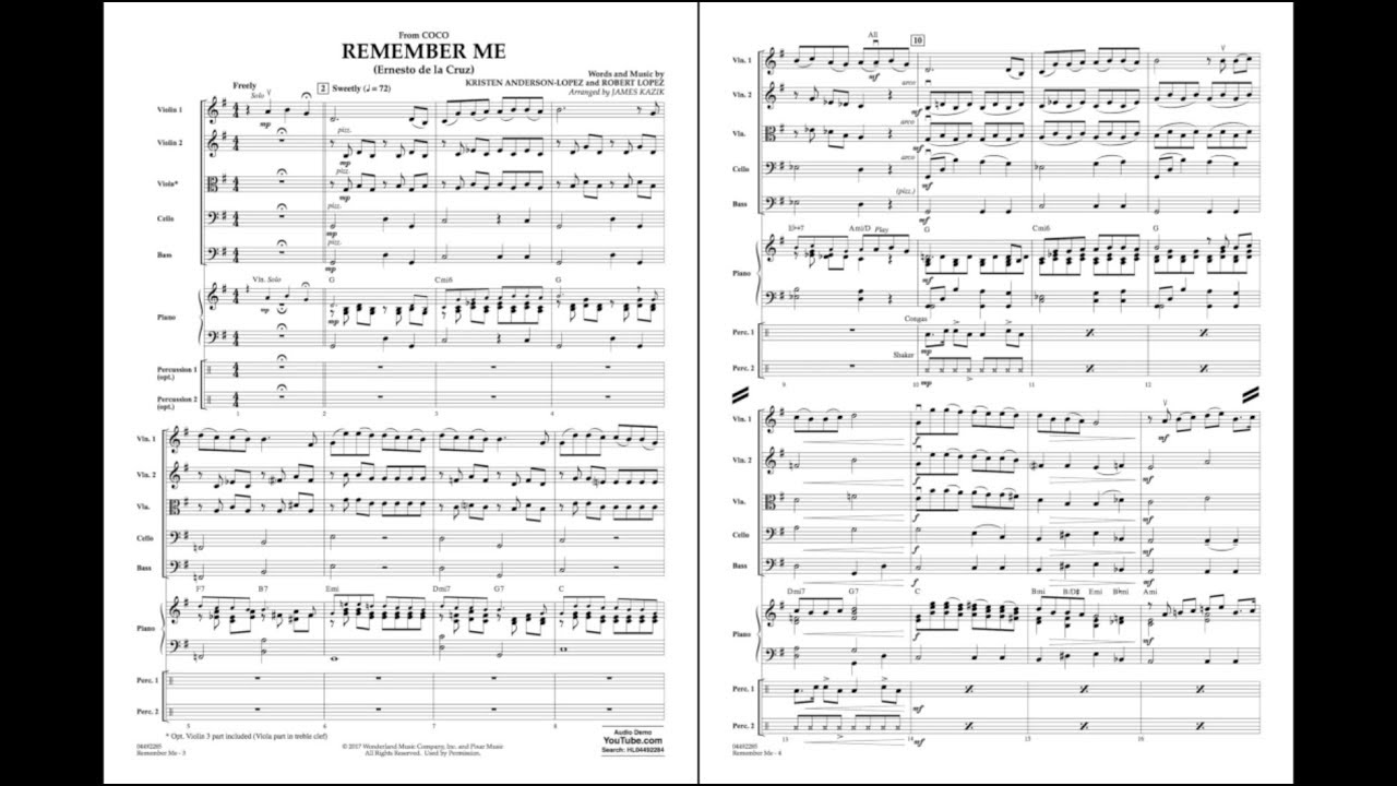 Remember Me (from Coco) | Arr. James Kazik