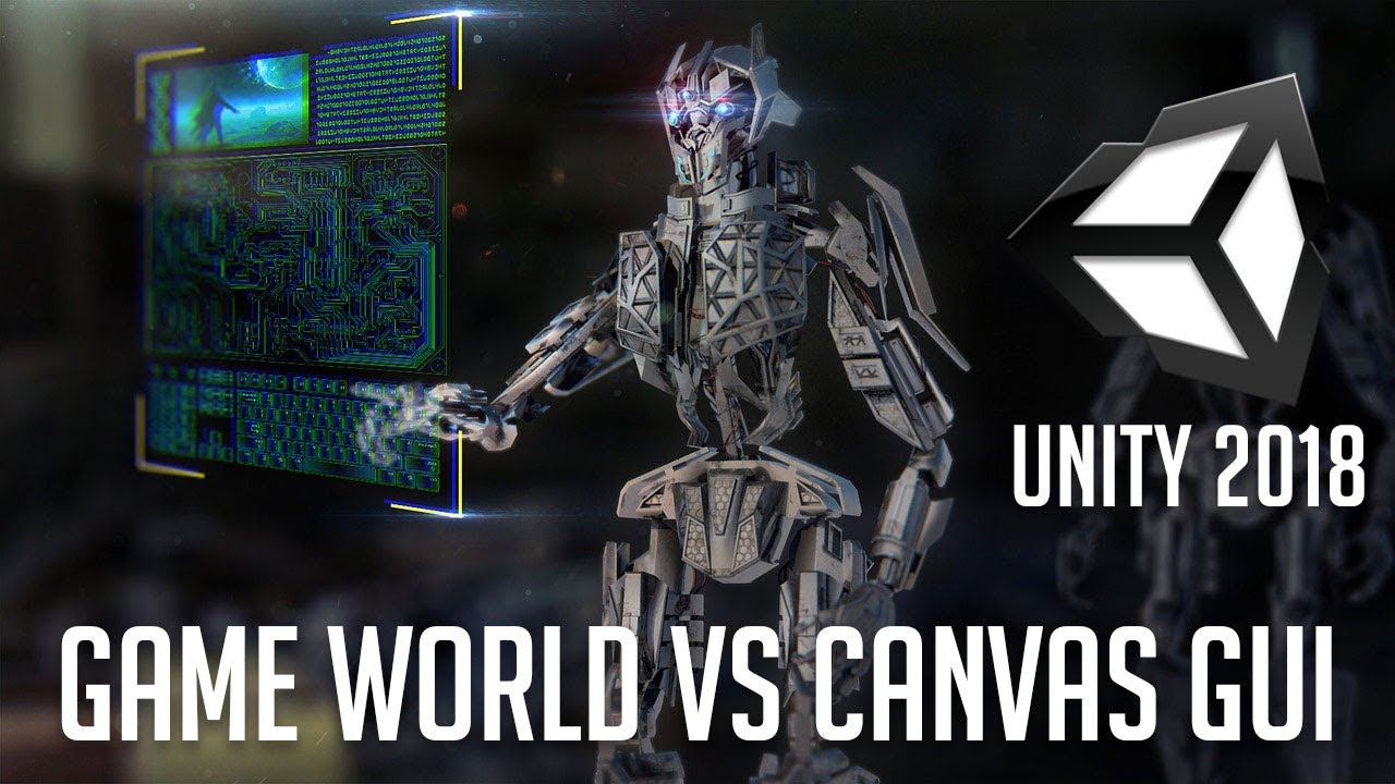 Differences between Canvas GUI Elements vs Gameplay Objects | Unity 2018 Tutorial