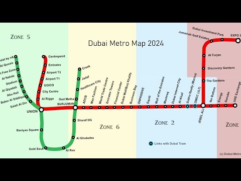 Dubai Metro Map #viral