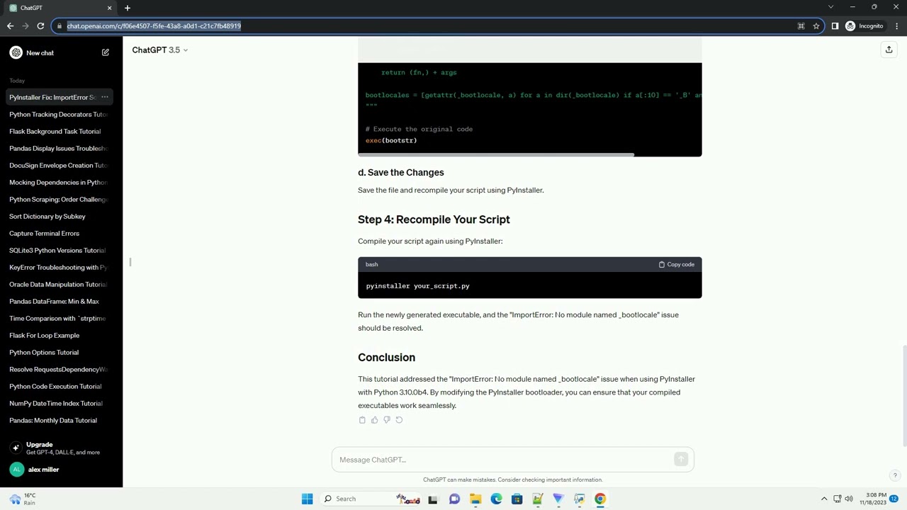 PyInstaller with Python 3 10 0b4 ImportError No module named bootlocale