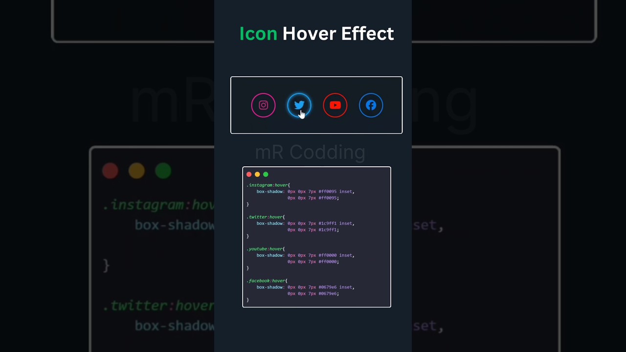 ICON HOVER #html #webdesign #mRcodding #shortvideo #shorts #trending #htmltutorial  #shortsfeed