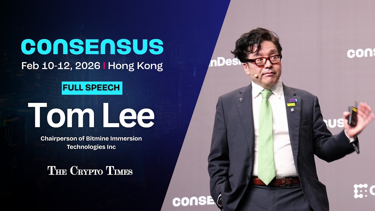 Tom Lee at Consensus Hong Kong 2026 | Ethereum to $22,000? Bitcoin vs Gold & Bitmine Outlook