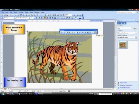 Microsoft Word 18 Inserting Pictures/Clipart