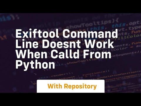 exiftool command line doesnt work when calld from python