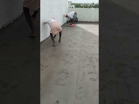 Amazing Roof Flooring Work Ideas using MSand and Cement