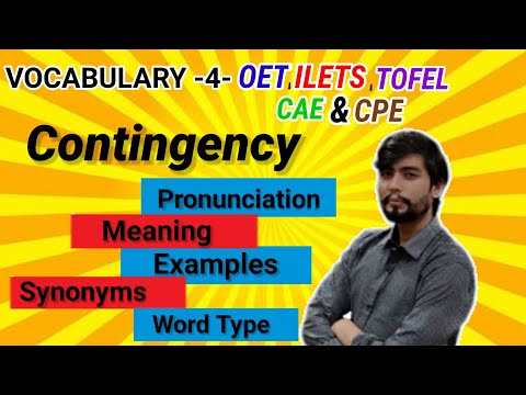 Contingency pronunciation meaning examples synonyms word type academic vocabulary with aneel