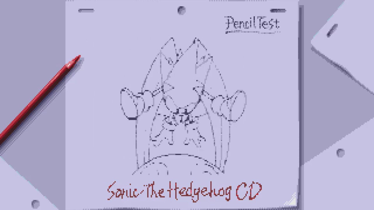 Sonic CD (1993) Pencil Test HQ