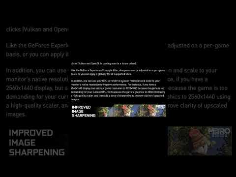 Nvidia Control Panel Image Sharpening/GPU Scaling Settings