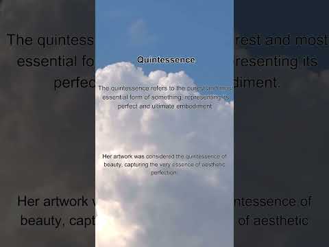 Word of the Day: Quintessence ✨ | Short & Perfect Definition