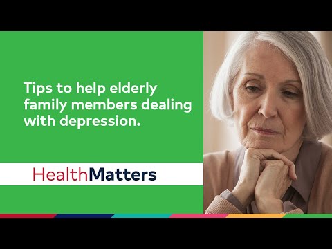 Tips to help elderly family members dealing with depression