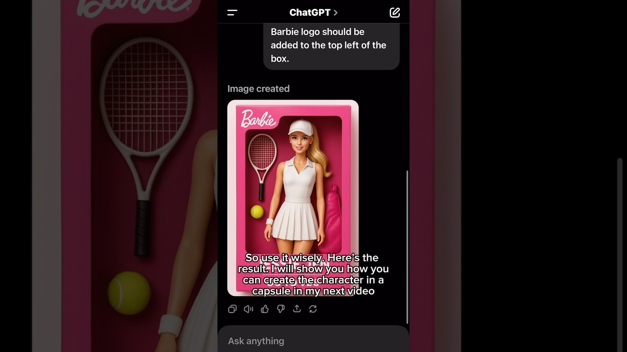 Create your ai Barbie doll for free #chatgpt #aidoll #aiactionfigure