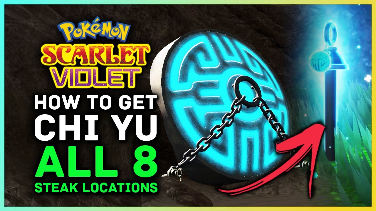 Pokemon Scarlet and Violet - How to Get Legendary Pokemon Chi Yu & All 8 Blue Stake Locations