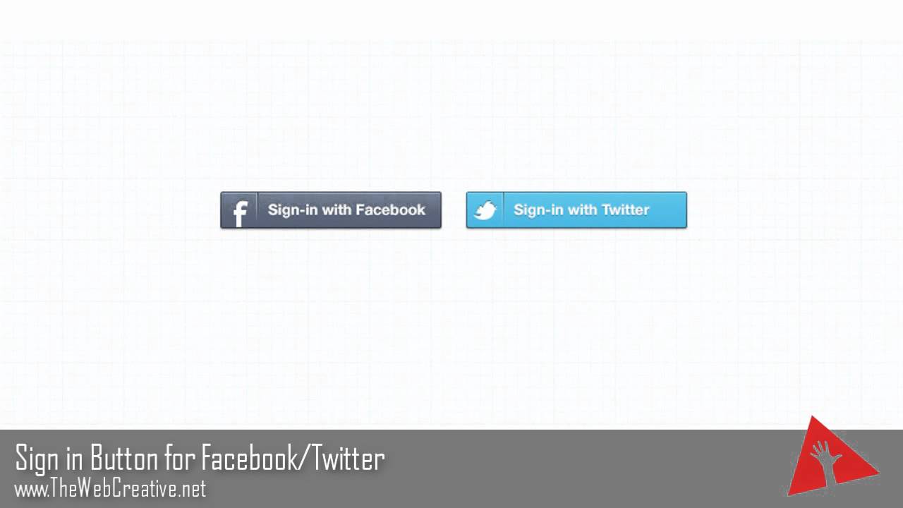[Free]Sign In Button for facebook/Twitter (PSD)