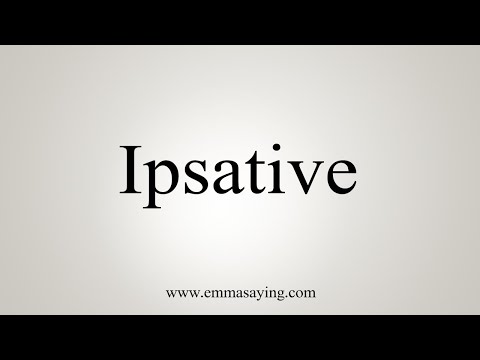 How To Say Ipsative