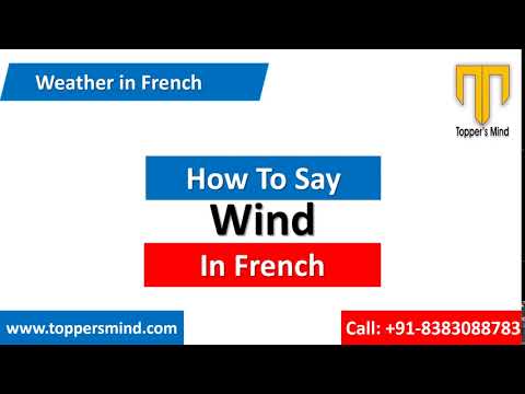 Wind in French : French Word For Wind