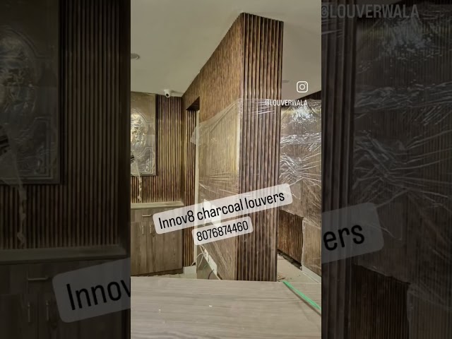 Louvered Panels Supplier In Delhi - V shape louver wooden finish Trader ...