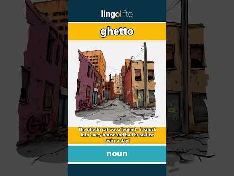 🇬🇧 Ghetto Meaning : Flash Card : Learn English Vocabulary
