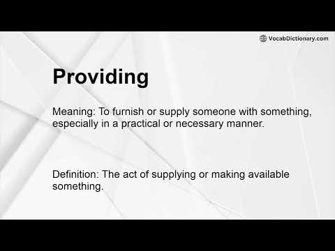 Providing Meaning