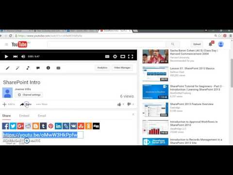 SharePoint Embedding a YouTube Video