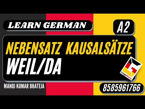 Learn German| NEBENSäTZE + KAUSALSäTZE | A2 Level | ONLINE GERMAN CLASSES 8585961766