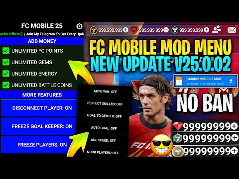 FC MOBILE MOD MENU V25.0.02 Unlimited Money, Fc Points | FC Mobile Mod Menu | Fc Mobile Mod Apk 2025
