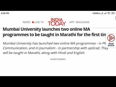 mumbai university launches two online ma programme to be taught in marathi for the first time7dec 20