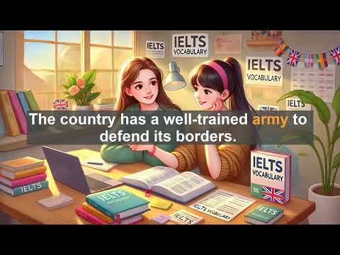 2500 IELTS 5.5 Vocabulary Lesson: Army - Meaning, Common errors, Synonyms and Antonyms