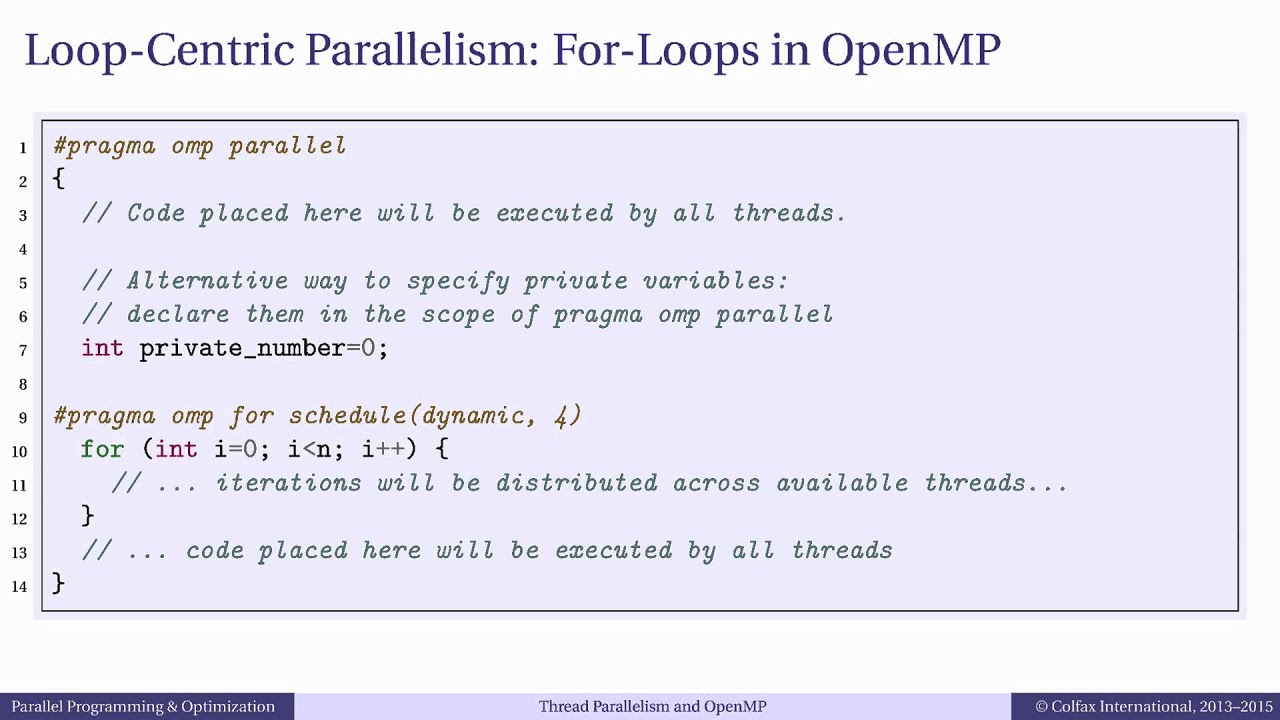 Episode 4.5 - Parallel Loops, Private and Shared Variables, Scheduling