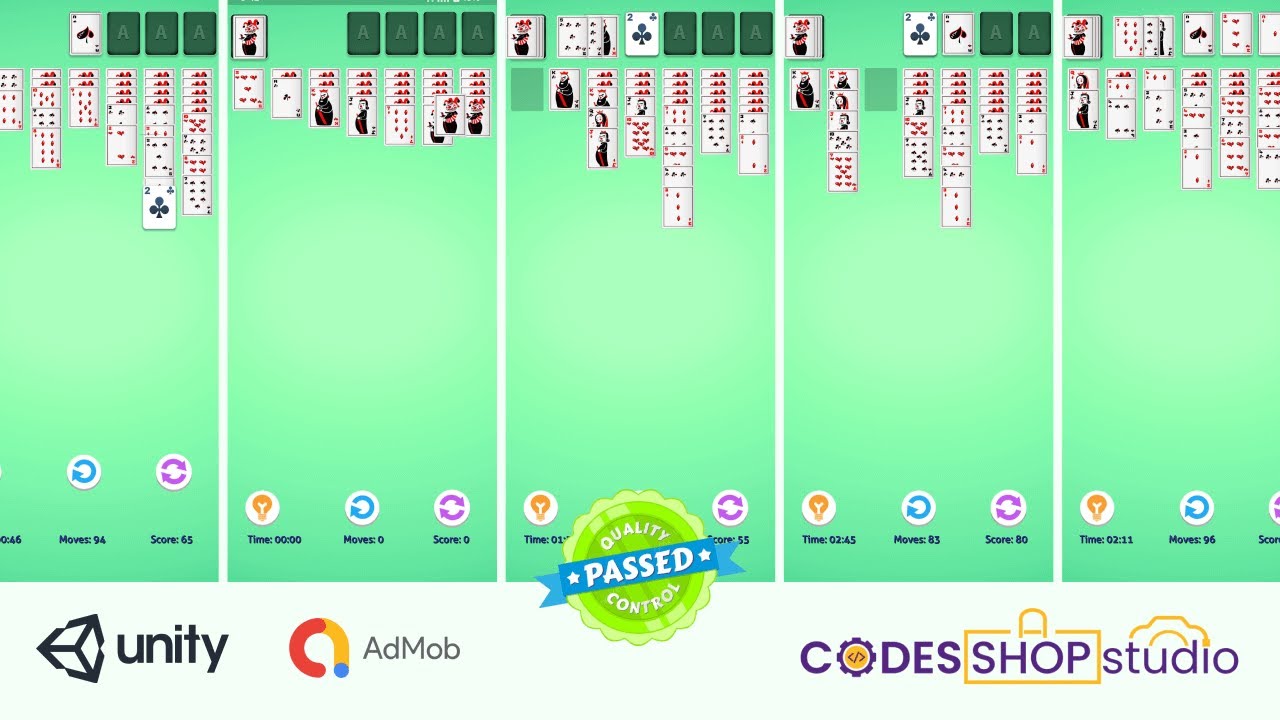 Solitaire Card Game #cards #poker #games #unitysourcecode #solitairecardgame #solitaire