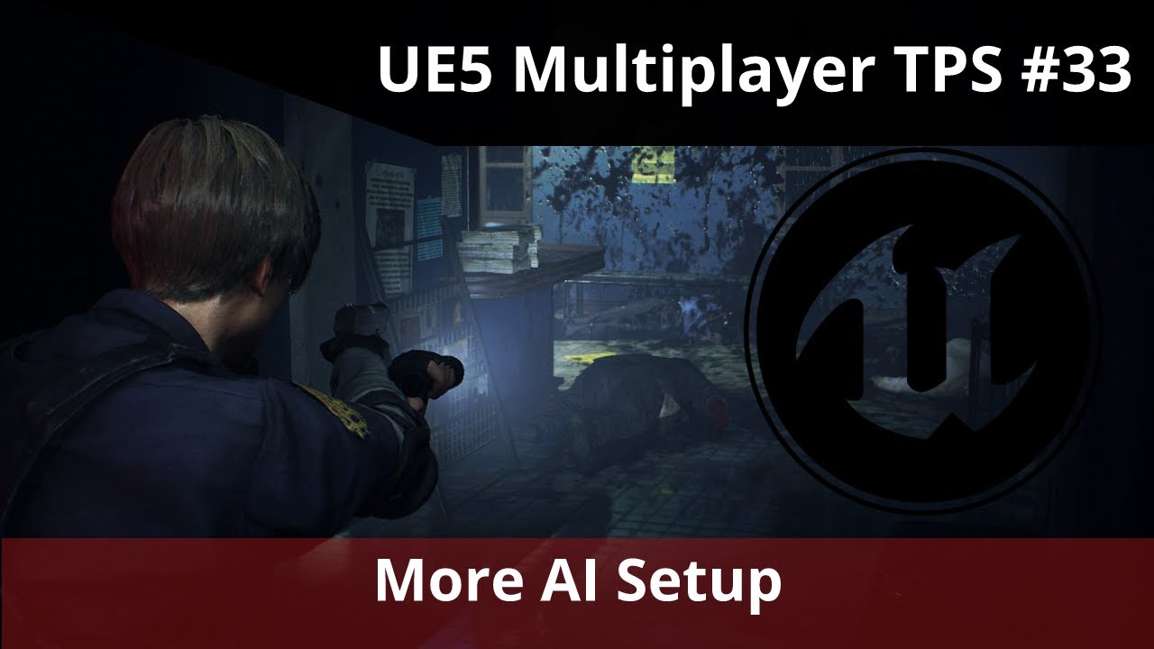 Unreal Engine 5 Multiplayer TPS tutorial #33 - AI blueprint Improvements