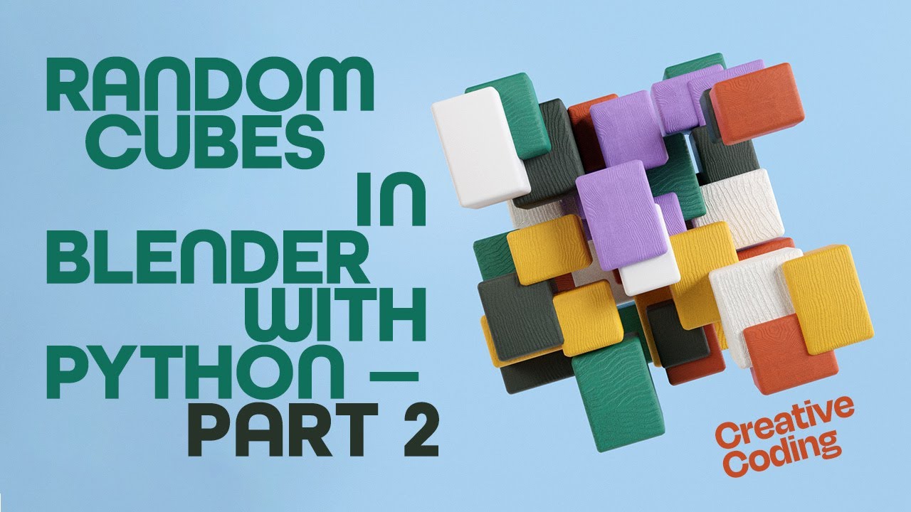Add Materials and Animate Random Cubes Sculpture in Blender with Python | Generative Art | Tutorial