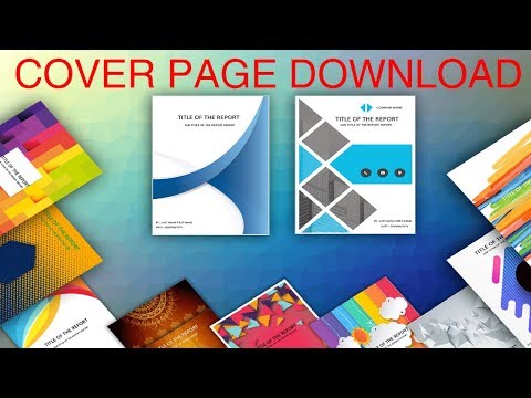 cover page in word template - Download editable, ready to use (.docx) - page de couverture word