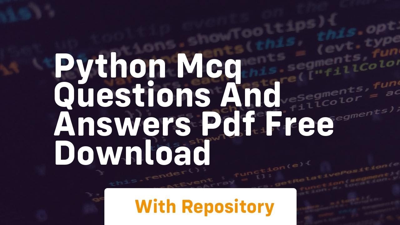 python mcq questions and answers pdf free download