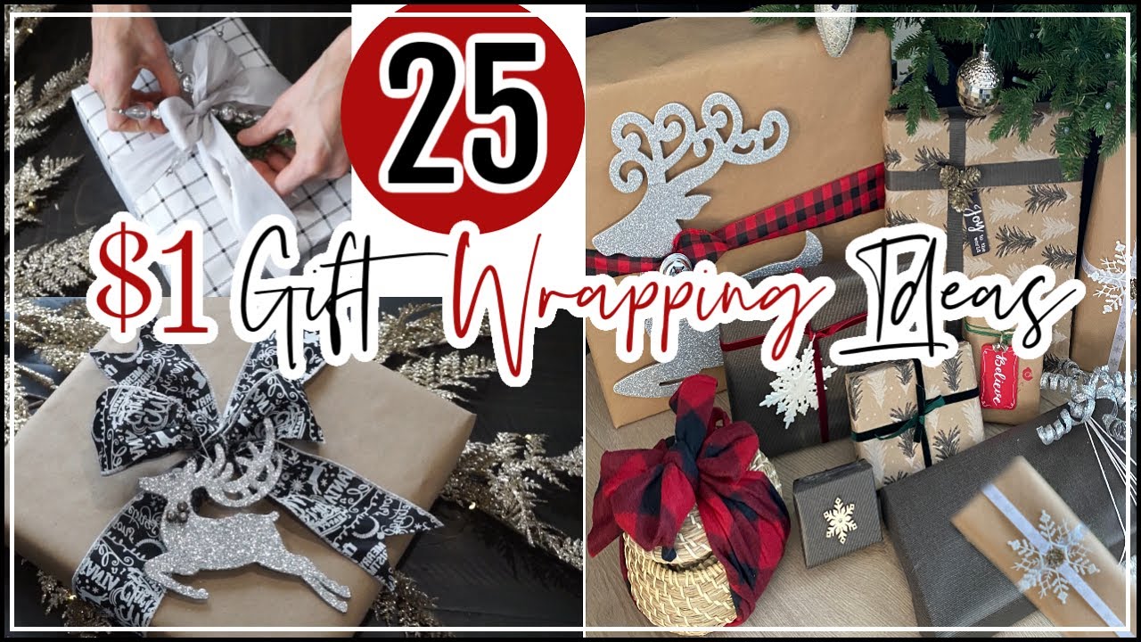 25 EASY Gift Wrapping Ideas and Hacks \ No Skill Required / $1 DIY Wrapping Ideas