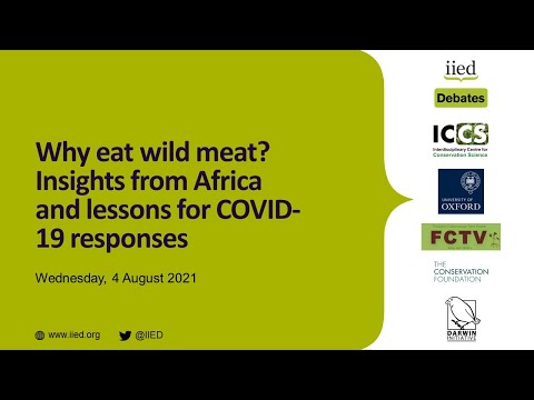 Why eat wild meat Insights from Africa and lessons for COVID 19 responses