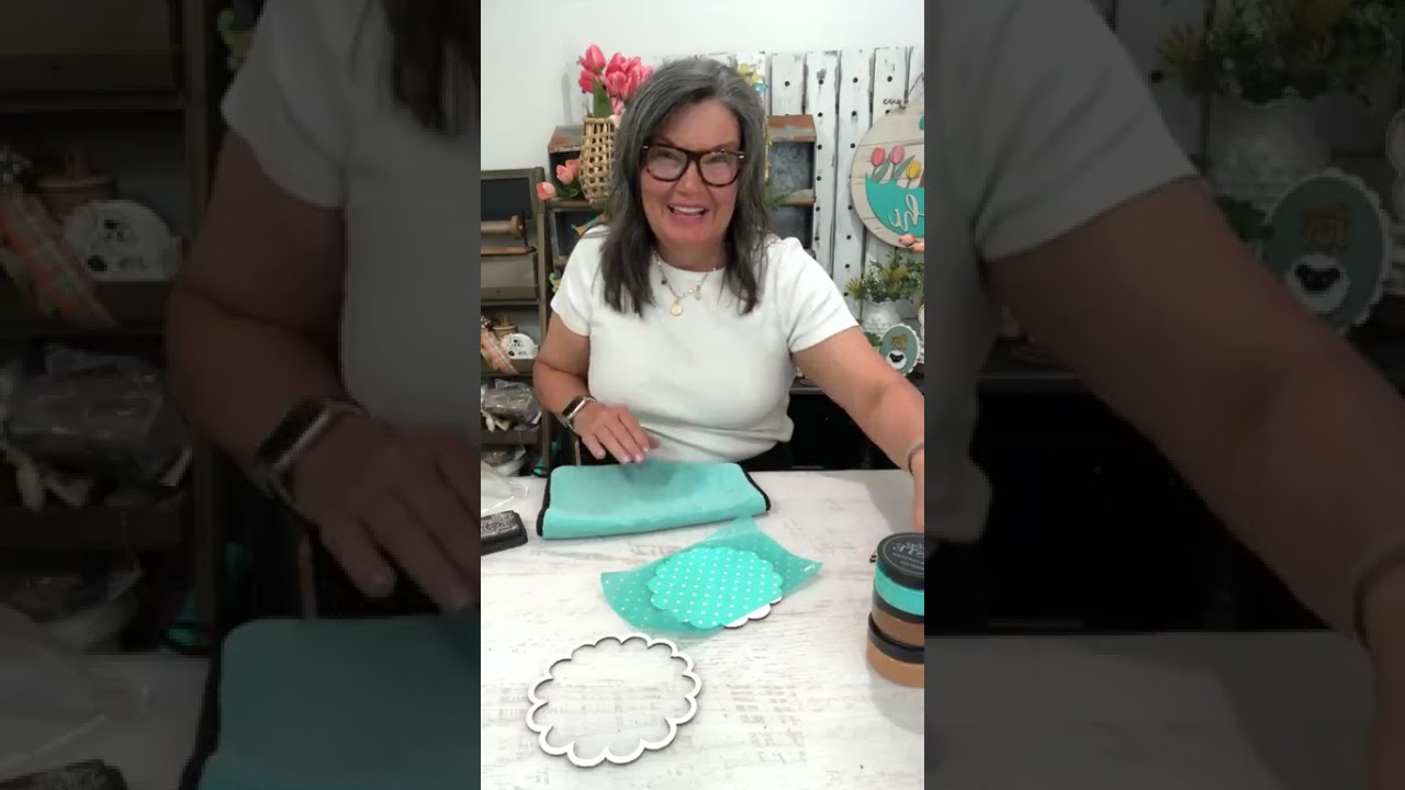 DIY Birdhouse Wood Cutout with Teal Bird + Polka Dots [Chalk Couture Craft]