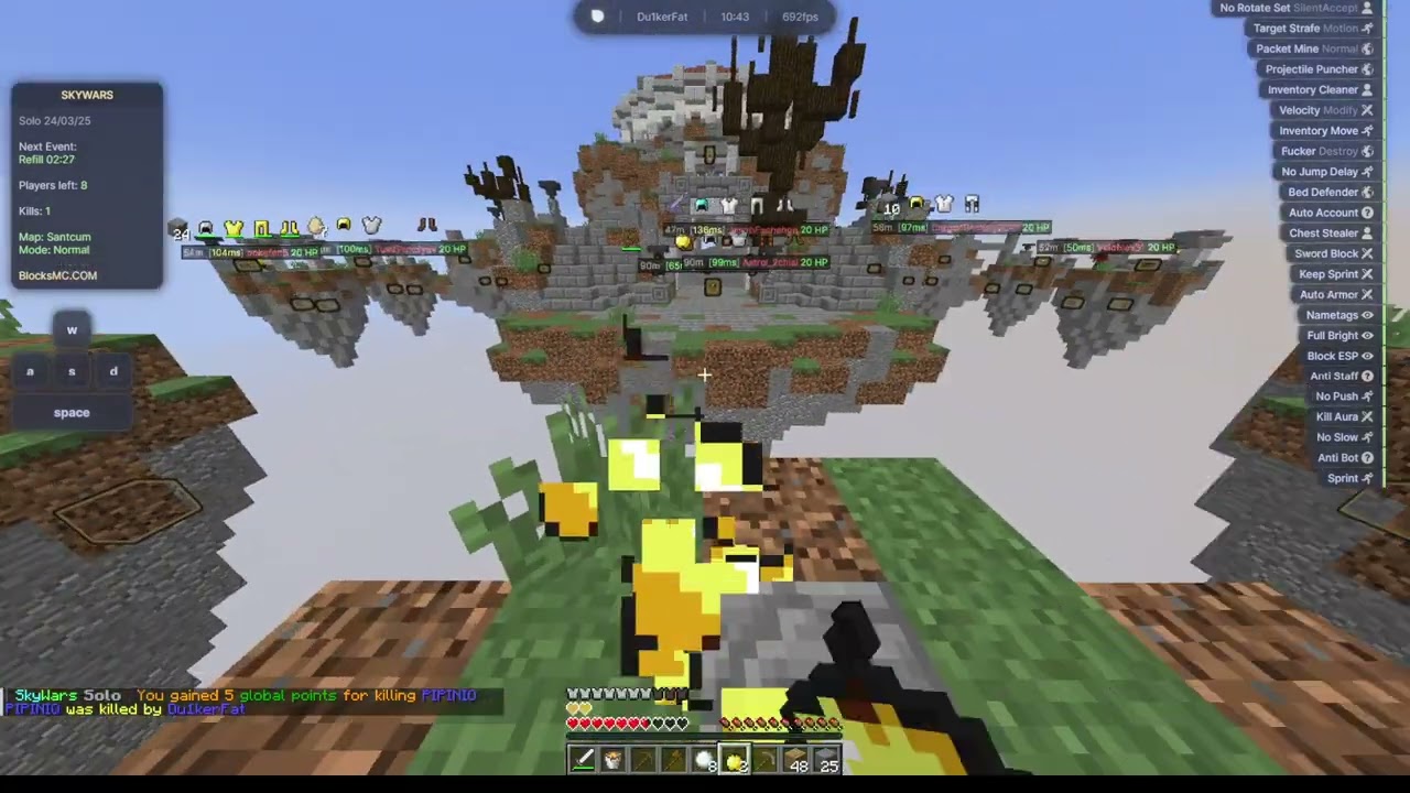 Ban speedrun on BlocksMC