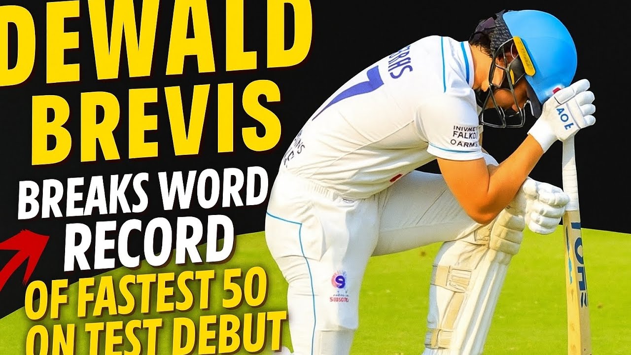 Fastest 50 on Test Debut Match 🔥