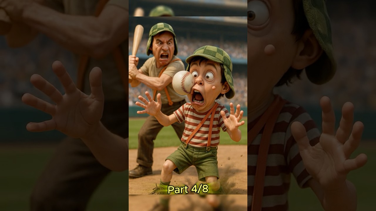 Vila do Chaves are horrible at baseball😂😂#chaves #shorts