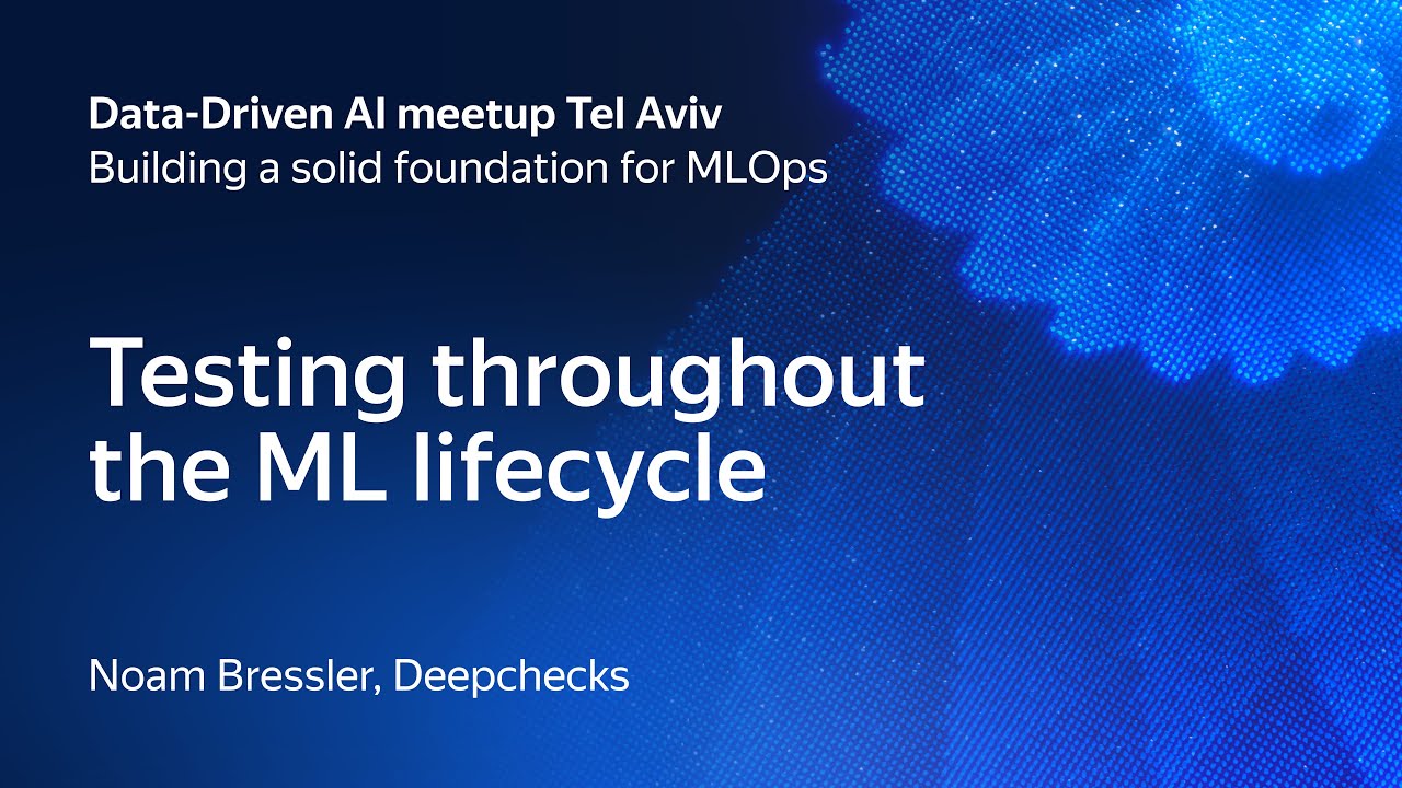 Testing throughout the ML lifecycle
