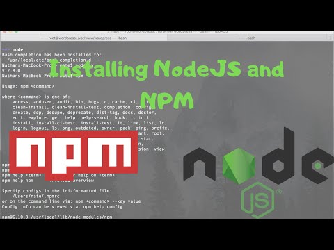 How to install NPM and NodeJS on your Mac!