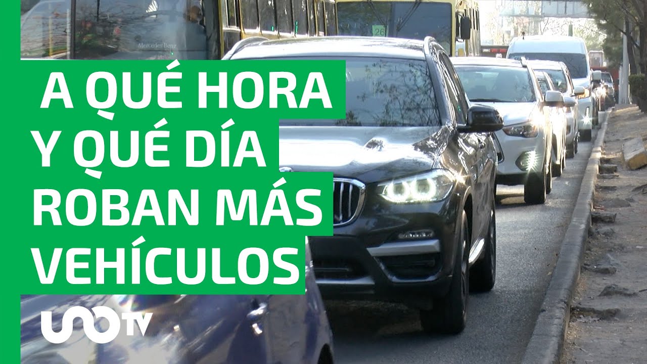 ¿Qué días, dónde y a qué hora roban más autos en México?