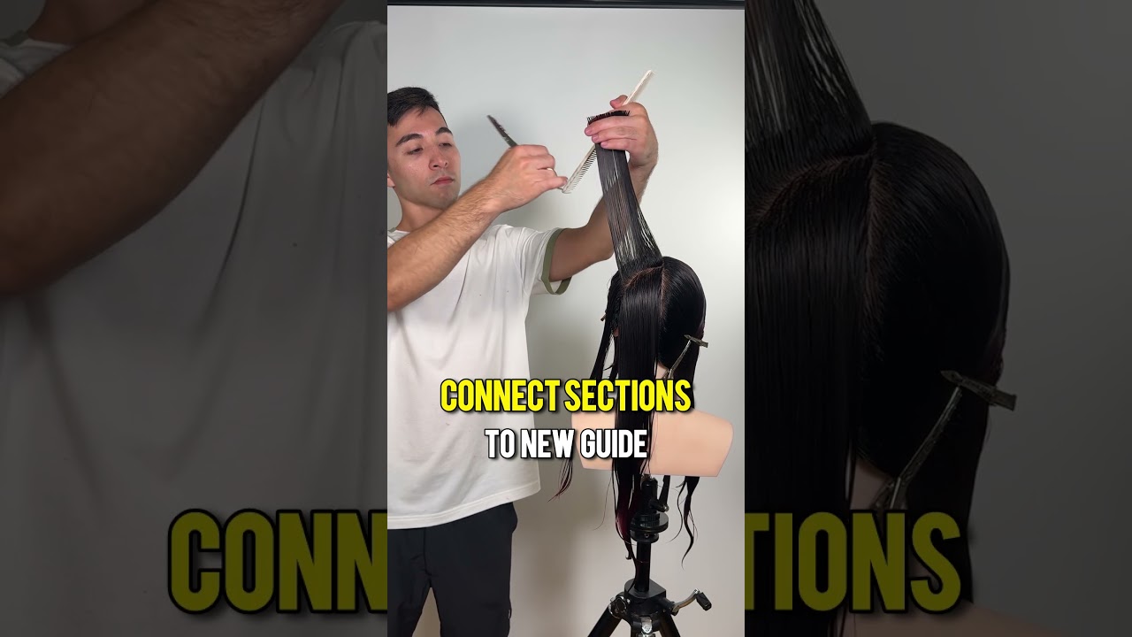 Super fast layers tutorial! ✂️ Perfect to cut lots of layers in long hair V shape #haircuttutorial